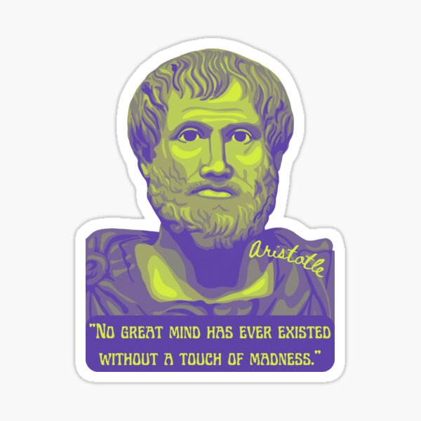"Aristotle Portrait and Quote" Sticker for Sale by unhingedheather ...