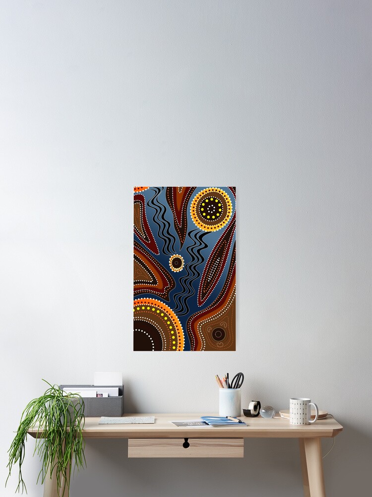 "Indigenous Aboriginal Custom Artwork - Darug" Poster for Sale by ...