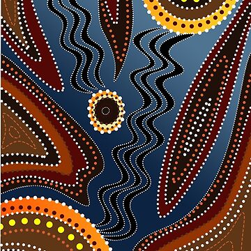"Indigenous Aboriginal Custom Artwork - Darug" Art Print for Sale by ...