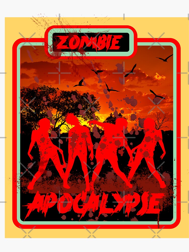 "Zombie apocalypse Halloween trick or treat" Sticker for Sale by ...