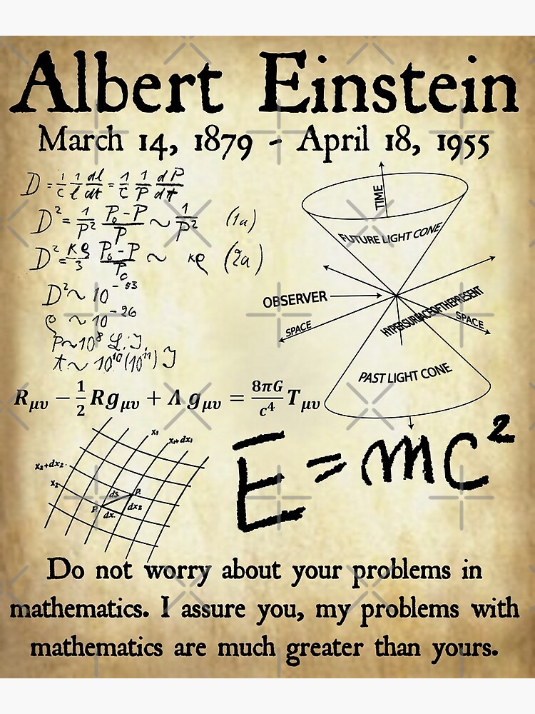 Póster «Albert Einstein Físico Matemático Vintage Dificultad con ...