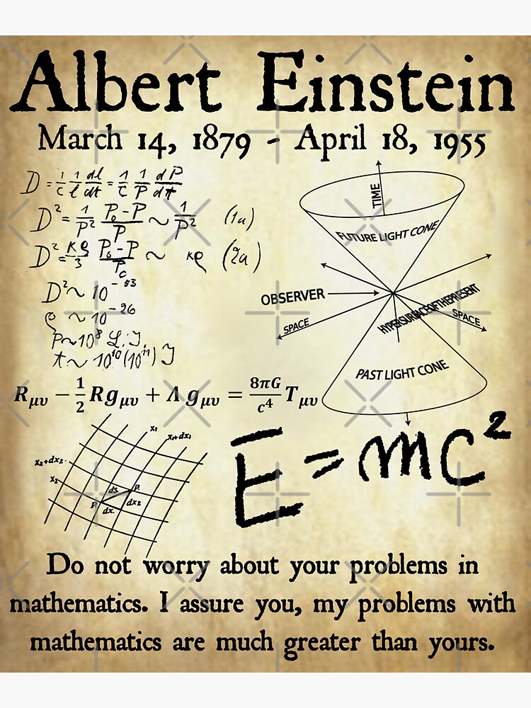 "Albert Einstein Physicist Mathematician Vintage Difficulty with ...