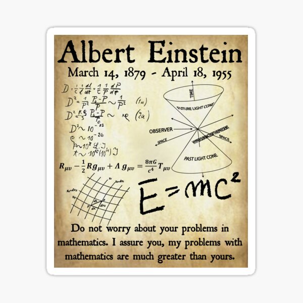 "Albert Einstein Physicist Mathematician Vintage Difficulty with ...