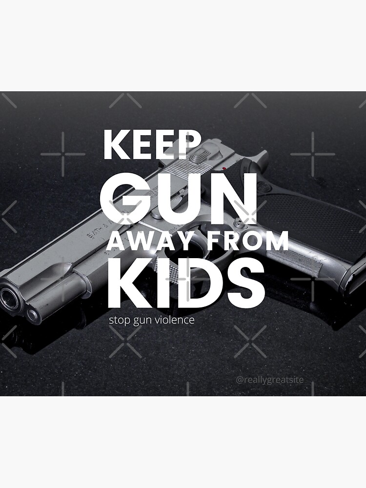 "Keep guns away from kids" Sticker for Sale by Badress | Redbubble