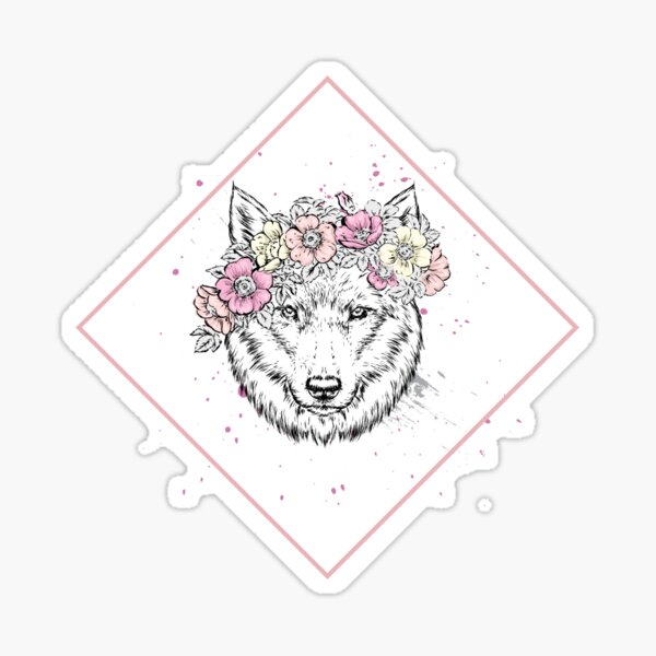 "A Queen Wolf, Beautiful Zidika Design, Wolf Wreath Roses, Wolf Lovers ...