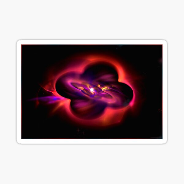 "Poppy Nebula" Sticker for Sale by ArachnidImagery | Redbubble