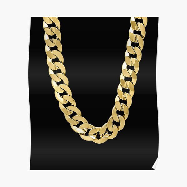 "GOLD CHAIN LINK " Poster for Sale by MurdockDesigns | Redbubble