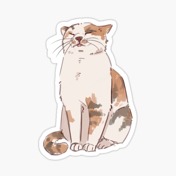 "Cat blep" Sticker by FionaNerd | Redbubble