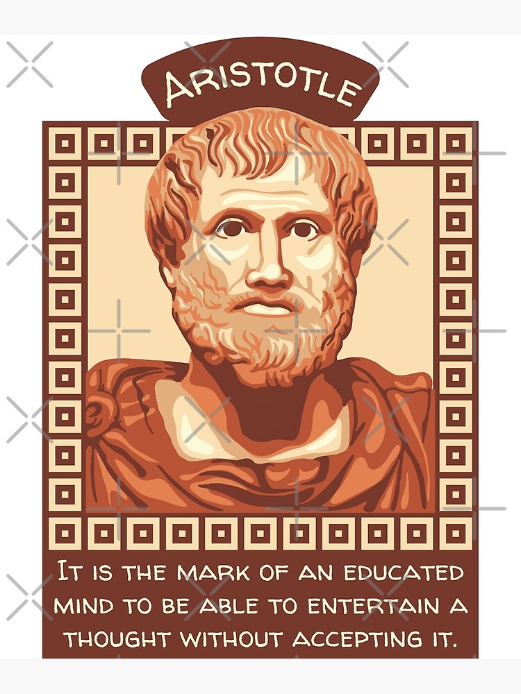 "Aristotle Portrait and Quote" Poster for Sale by unhingedheather ...