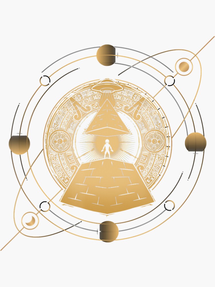 "Egyptian Pyramid Astrology Egypt Sacred Geometry" Sticker for Sale by ...