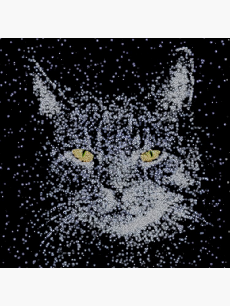 "Fiber Optic Cat" Sticker by dharshbarger | Redbubble