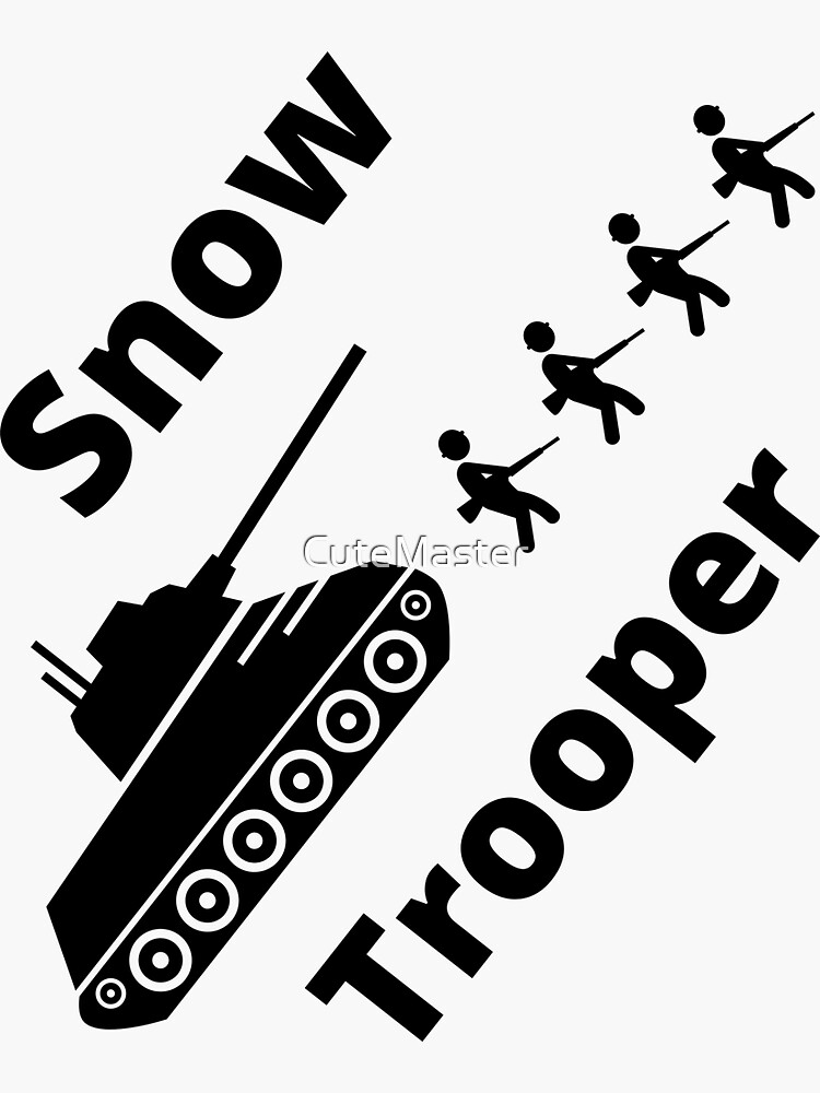 "SnowTrooper" Sticker for Sale by CuteMaster | Redbubble