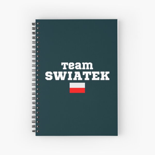 "IGA SWIATEK-SWIATEK-TEAM SWIATEK-IGA SWIATEK TENNIS " Spiral Notebook ...
