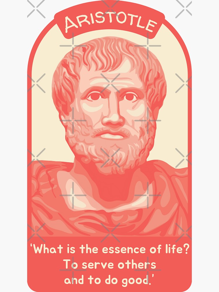 "Aristotle Portrait and Quote" Sticker for Sale by unhingedheather ...