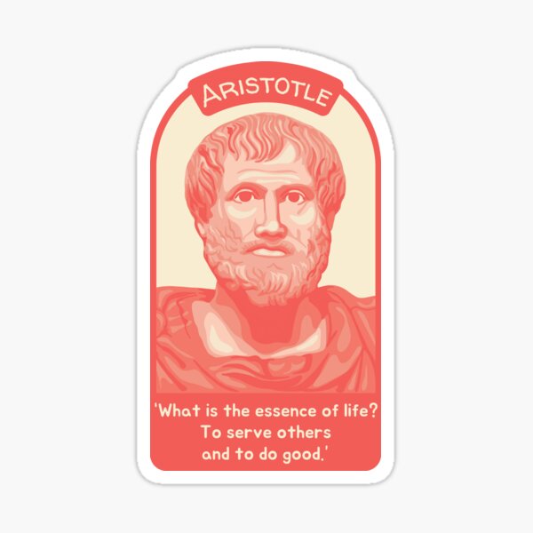 "Aristotle Portrait and Quote" Sticker for Sale by unhingedheather ...