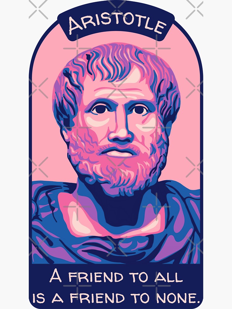 "Aristotle Portrait and Quote" Sticker for Sale by unhingedheather ...
