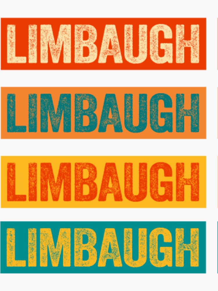 "Rush Limbaugh American Radio Star El Rushbo" Sticker for Sale by ...