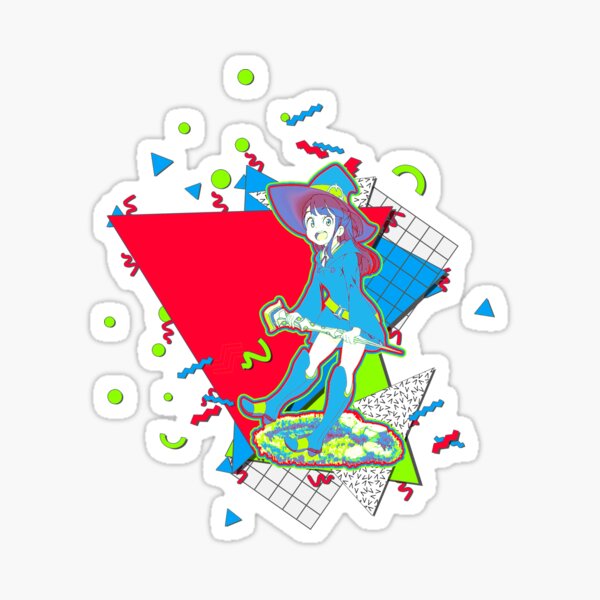 "Akko - Little Witch Academia *90s graphic design*" Sticker for Sale by ...