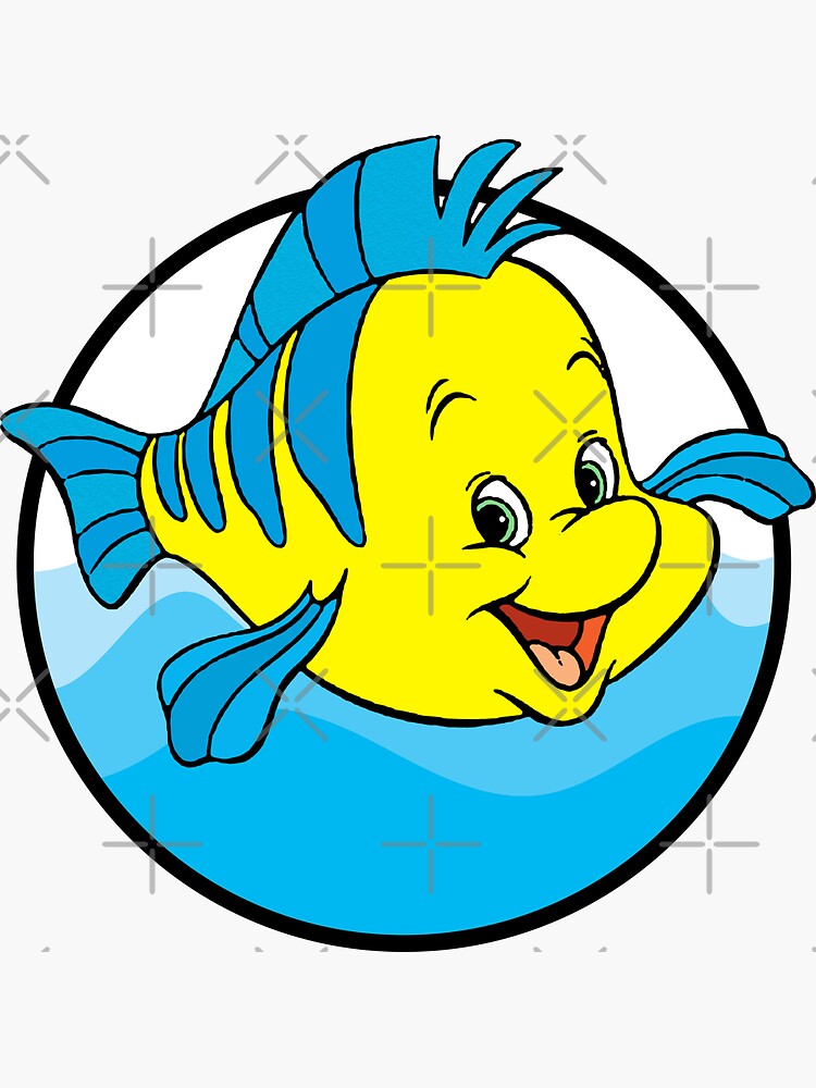 "Flounder - The Little Mermaid" Sticker for Sale by swagster9 | Redbubble