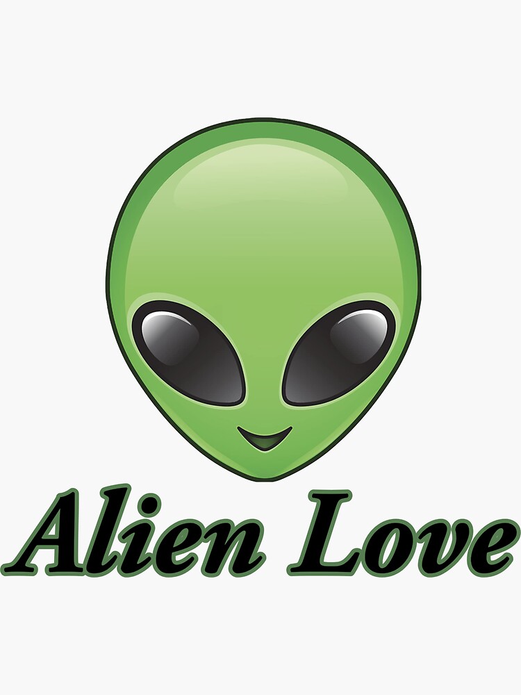"Alien Love" Sticker for Sale by Lilallcreation | Redbubble