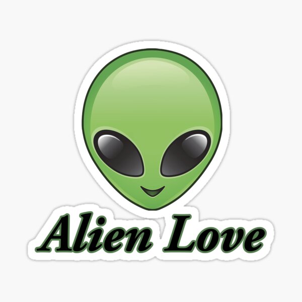 "Alien Love" Sticker for Sale by Lilallcreation | Redbubble