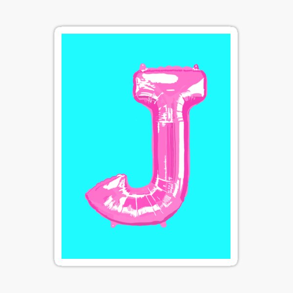 "Balloon J" Sticker for Sale by artbyjulzz | Redbubble