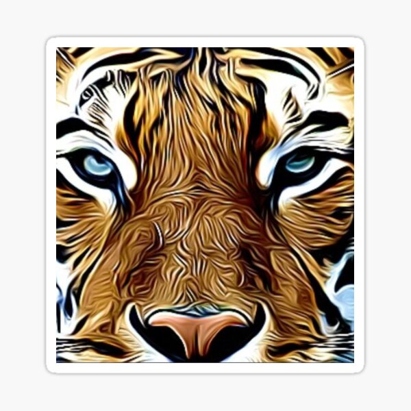"Tiger eyes" Sticker for Sale by Milla3010 | Redbubble