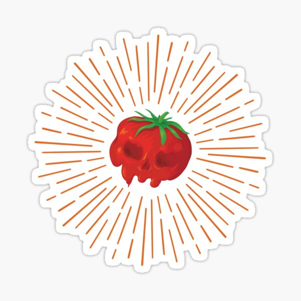 "Tomato skull" Sticker for Sale by RandomDoors | Redbubble
