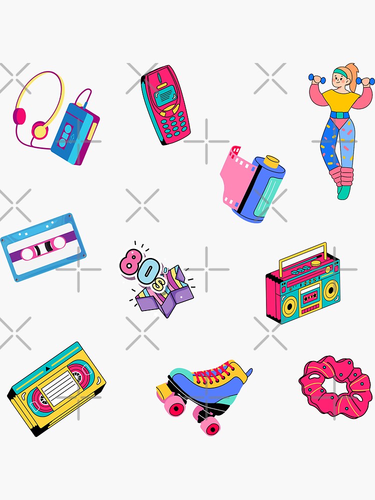 "Fun and cool designs from the 80s" Sticker for Sale by nisscreations ...