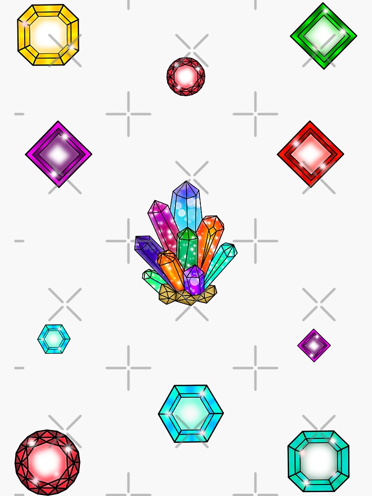 "Gemstone Sticker Sheet" Sticker for Sale by Jassie94 | Redbubble