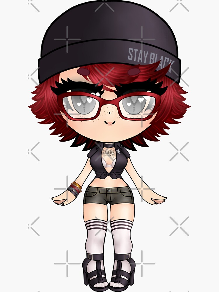 "Hunie Pop - Ashley Rosemarry - Skater Girl" Sticker for Sale by ...