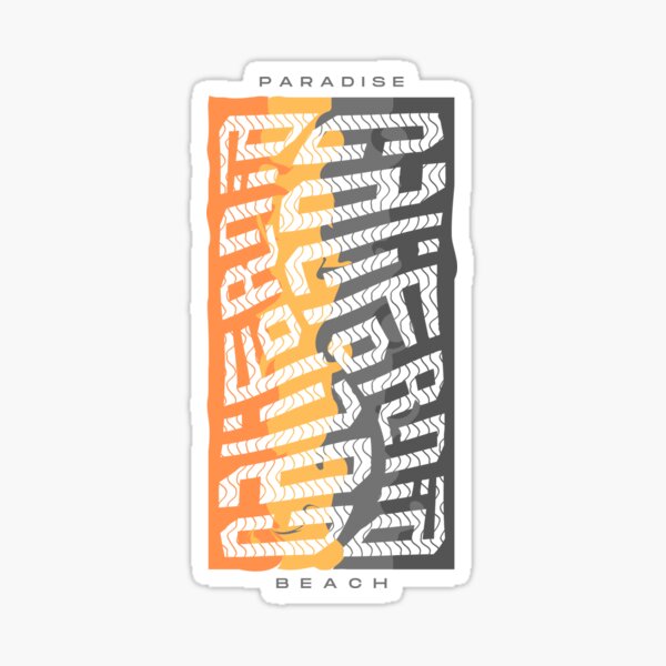 "S2 Trendy Paradise Beach Painting (Ver.4)" Sticker for Sale by S-Two ...