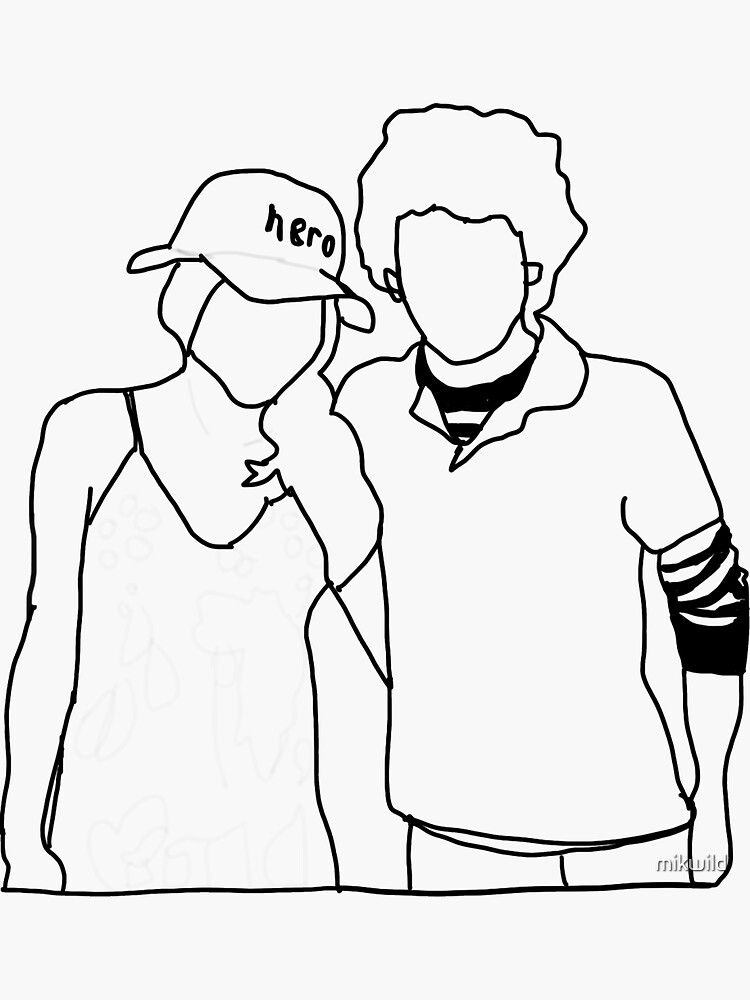 Niley Outline Sticker For Sale By Mikwild Redbubble