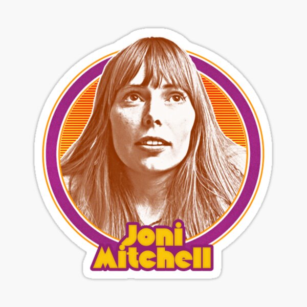 "Joni Mitchell Retro 1970s Style Fan Art" Sticker for Sale by ...
