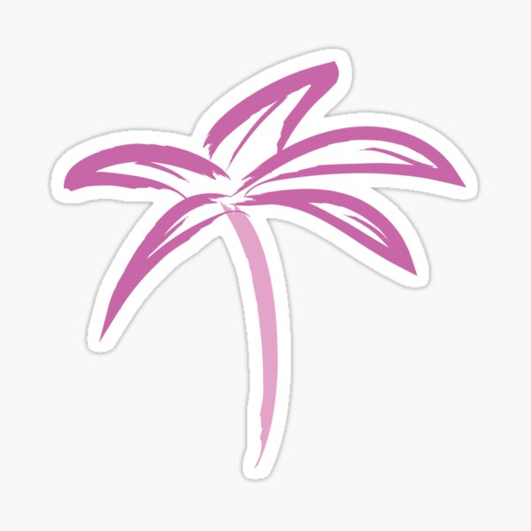 "Pink Palm Tree" Sticker for Sale by emilysimpsonxo | Redbubble