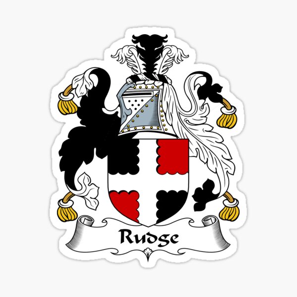 "Rudge" Sticker for Sale by HaroldHeraldry | Redbubble