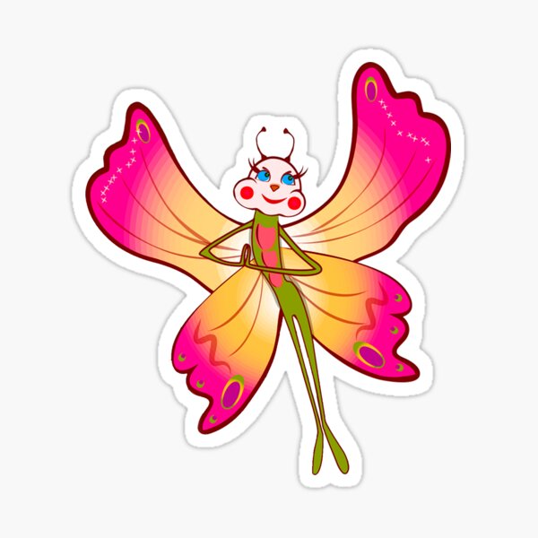 "Fantastic Fairy Butterfly" Sticker for Sale by Rizoto | Redbubble