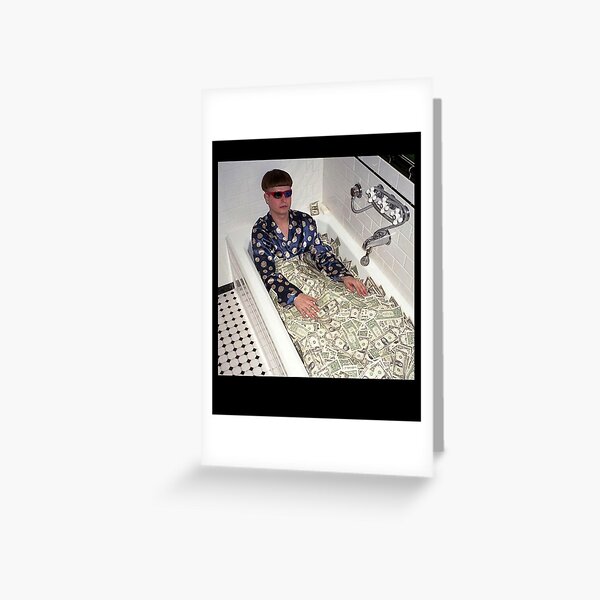 "Cash Bath Tub Meme" Greeting Card for Sale by scaffetaberq | Redbubble