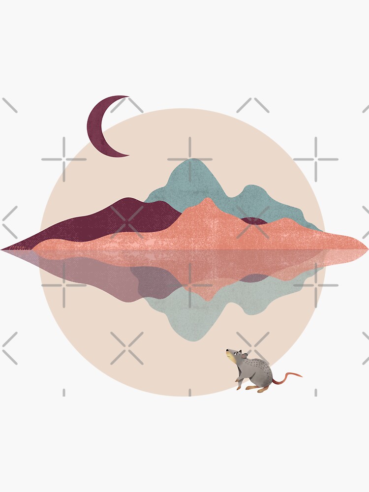 "Adventure time with a curious little rat." Sticker for Sale by ...