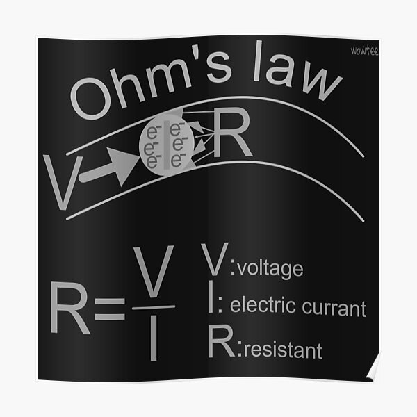 "Ohm's law" Poster for Sale by wowitsmytshirt | Redbubble