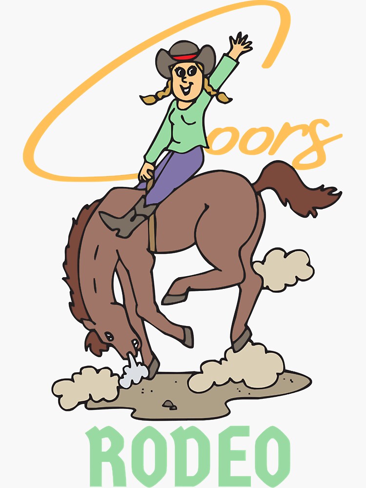 "Coors Banquet Rodeo Logo Distressed" Sticker for Sale by sarffixwan ...