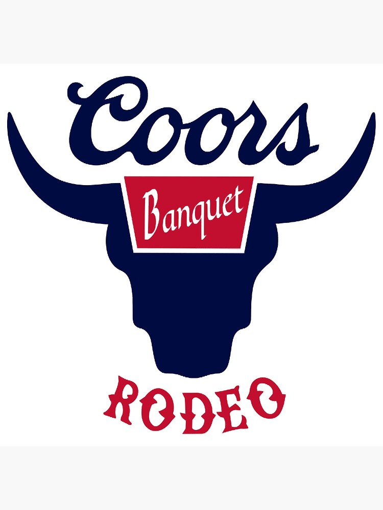 "Coors Banquet Rodeo Logo Distressed" Sticker for Sale by monicalfmahan ...
