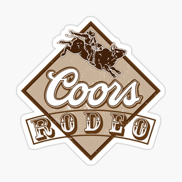 "Coors Banquet Rodeo Logo Distressed" Sticker for Sale by monicalfmahan ...