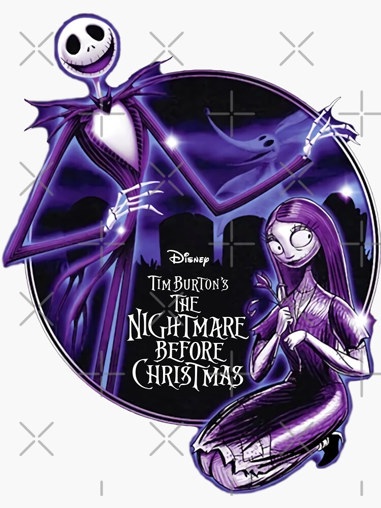 "The Nightmare Before Christmas - Purple Graveyard" Sticker for Sale by ...