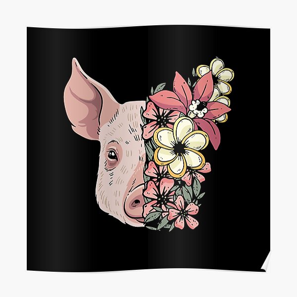 Póster «cerdos criador de cerdos agricultor lechones» de astridjourda ...