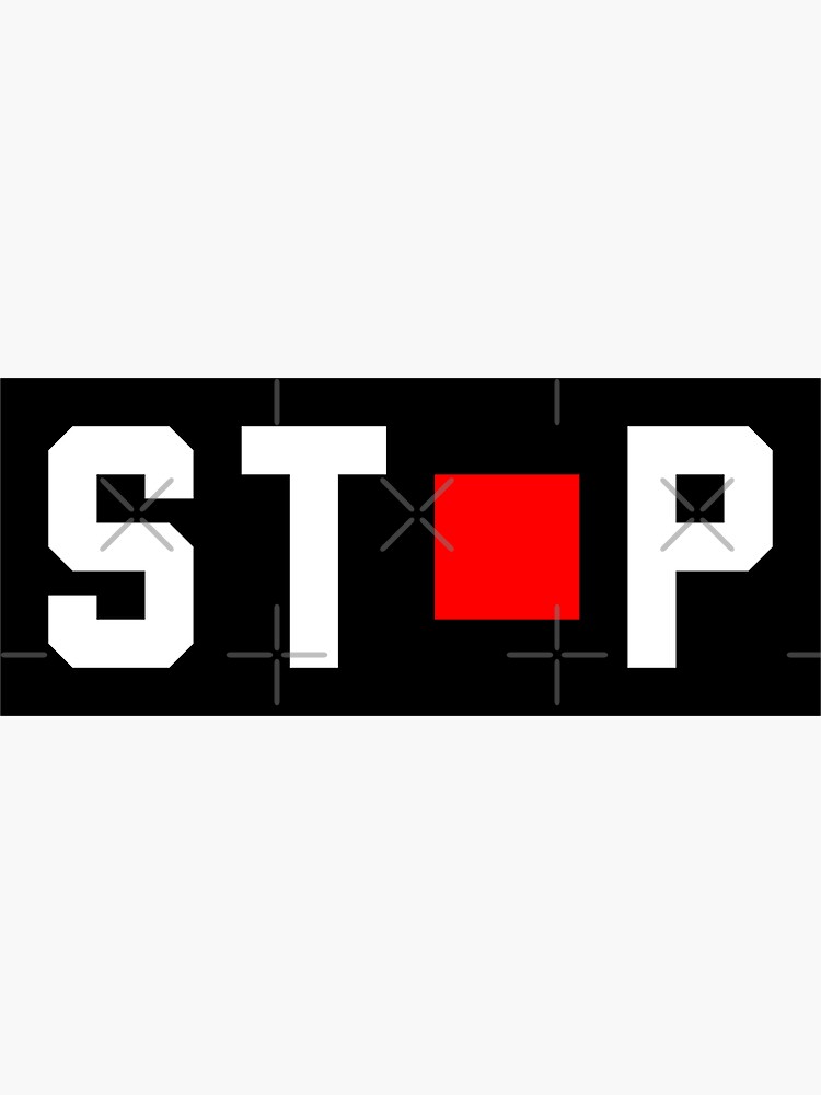"Stop - Creative Word" Sticker for Sale by rudestd | Redbubble