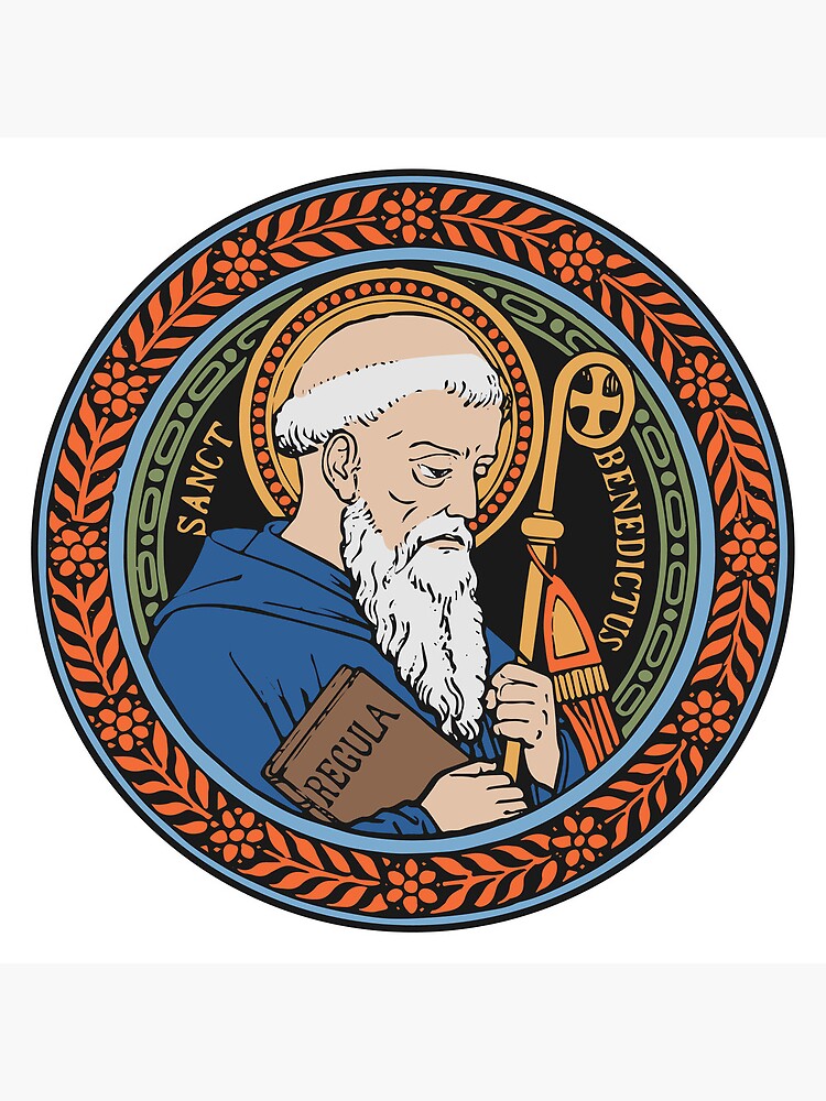 "St Benedict of Nursia. Catholic Saint. " Poster for Sale by oremus ...