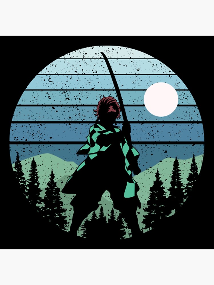 "Retro Anime Tanjiro Kimetsu no Yaiba DS Kimetsu No Yaiba" Art Print ...