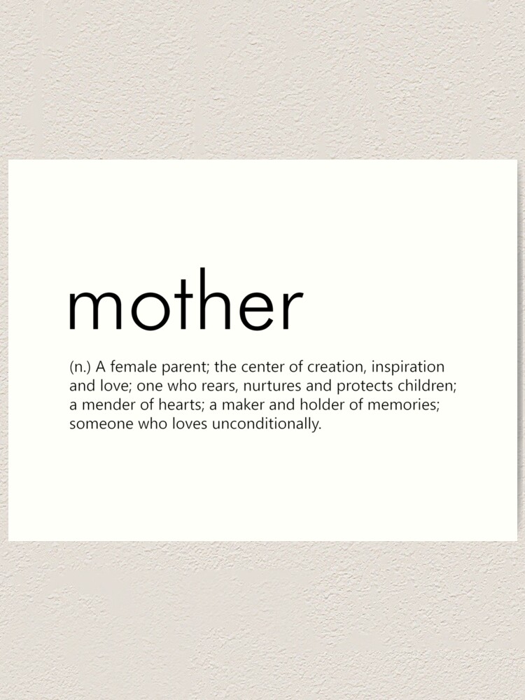 "Mother (Definition) - Dictionary Definition of The Word Mother" Art ...