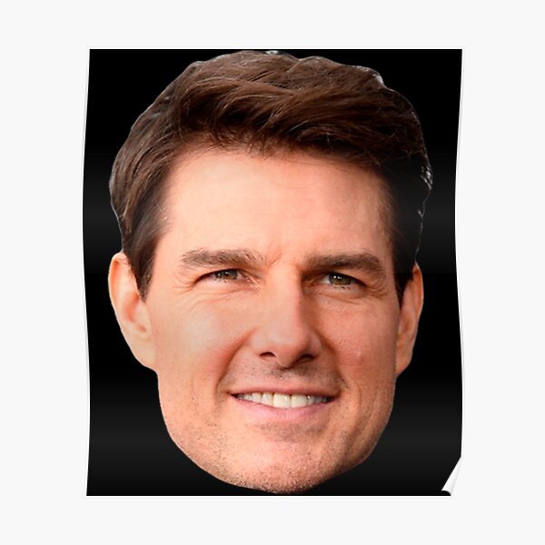 "Tom Cruise Face Cutout " Poster for Sale by LisYouStore | Redbubble